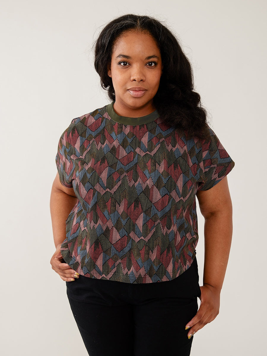 Mata Traders Cotton Spandex Blend Caitlin Top in Geo Jewels – Terra ...