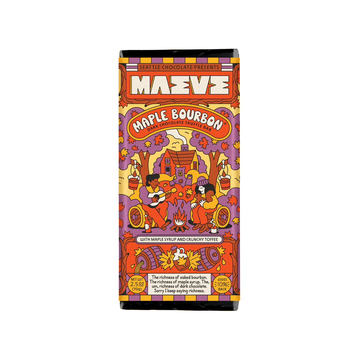 Maeve Chocolate Dark Chocolate Maple Bourbon Truffle Bar – Terra ...