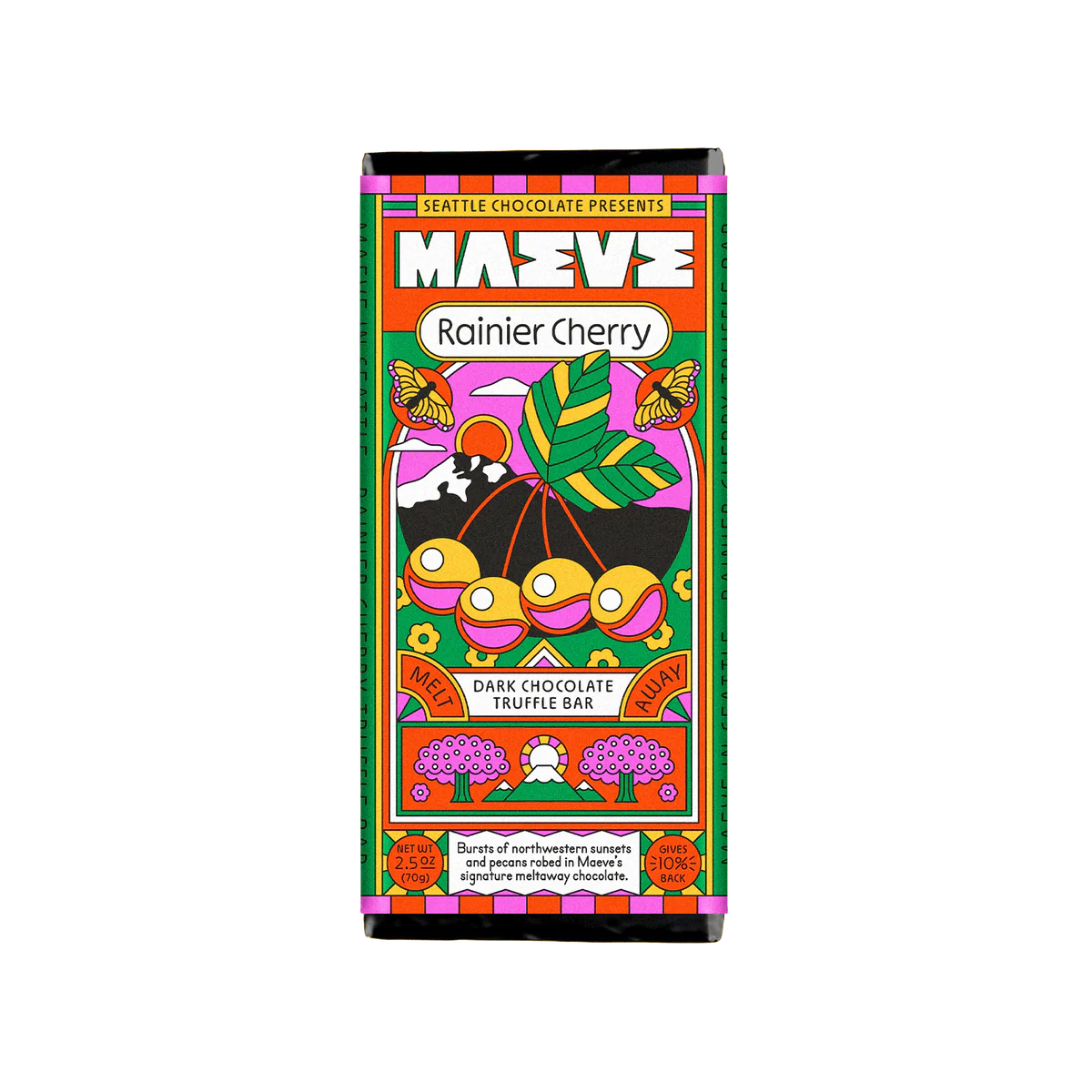 Maeve Chocolate Milk Chocolate Rainier Cherry Truffle Bar – Terra ...