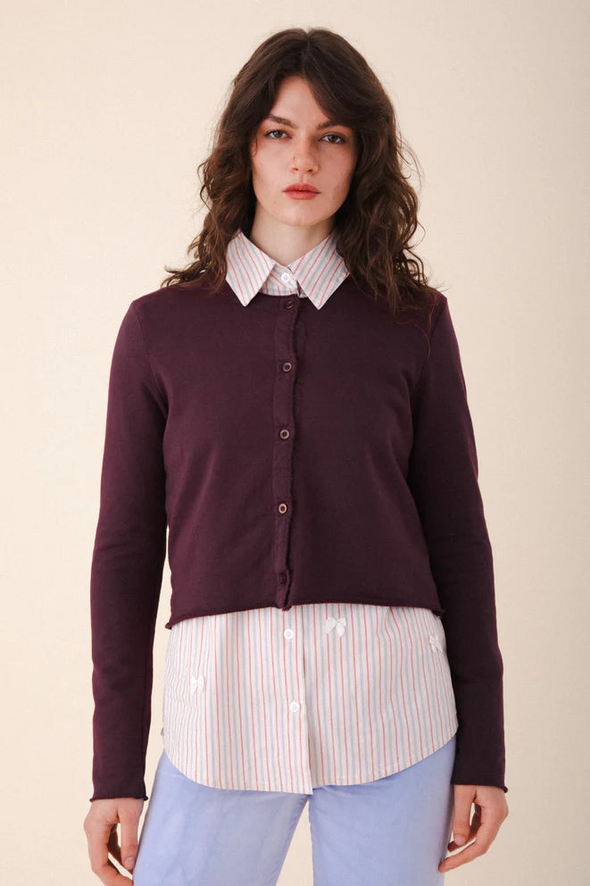 Prairie Underground Organic Cotton Fleece Knit Undone Cardi in ...