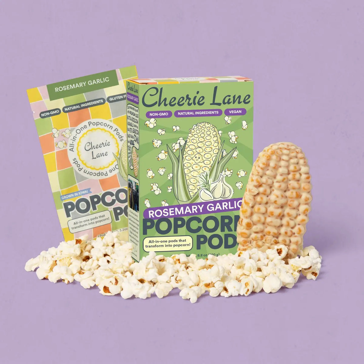 Cheerie Lane Organic Rosemary Garlic Popcorn Pod Pack – Terra Shepherd ...