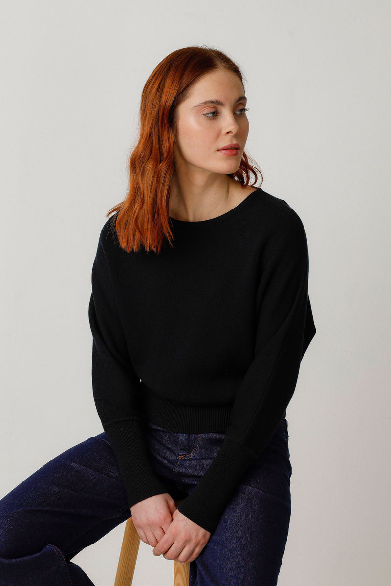 SKFK 100% GOTS Certified Organic Cotton IBAR Sweater - Black – Terra ...